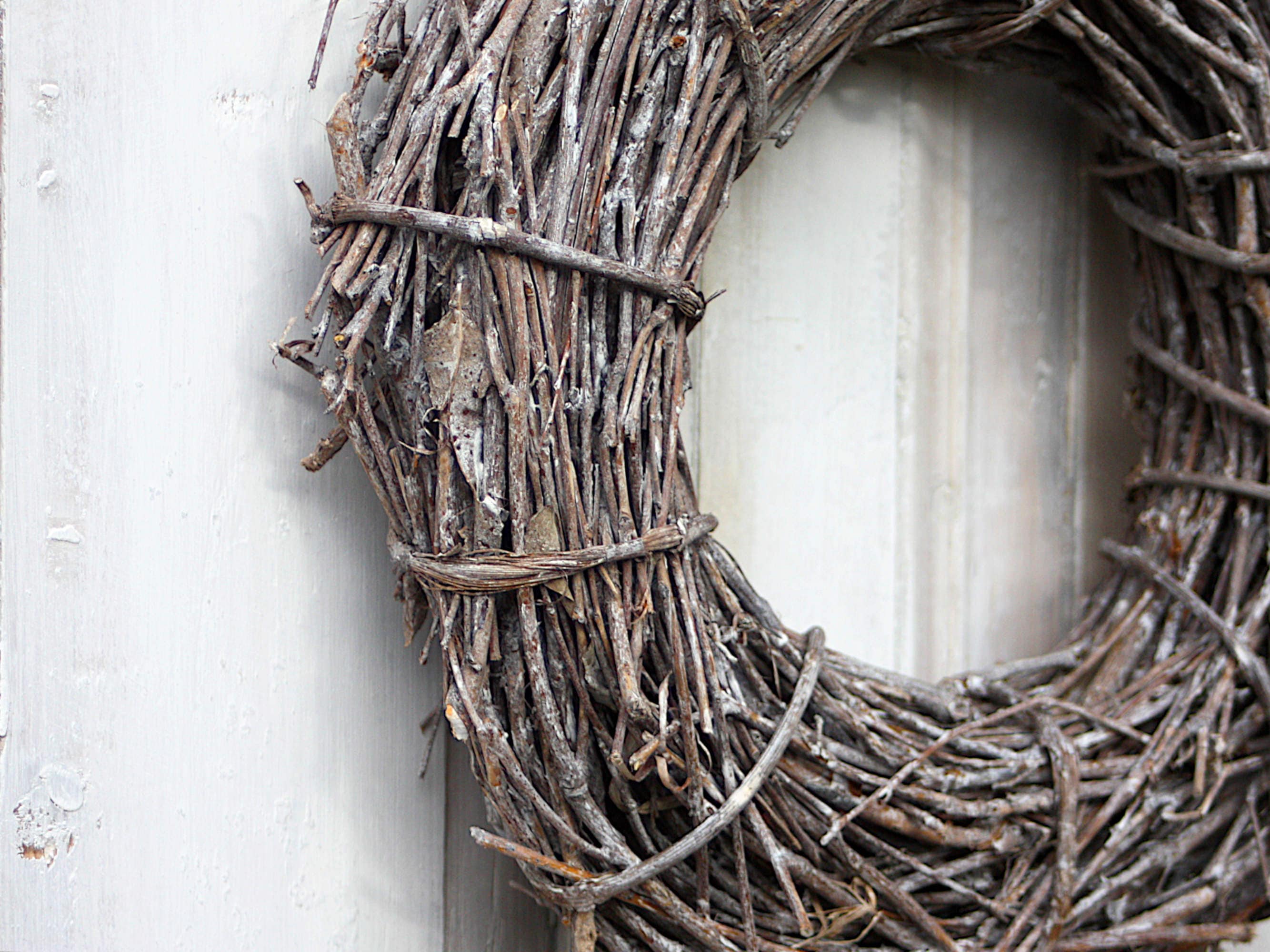 Reisigkranz gekalkt 2 Größen Kranz aus Reisig gebunden - Etsy.de