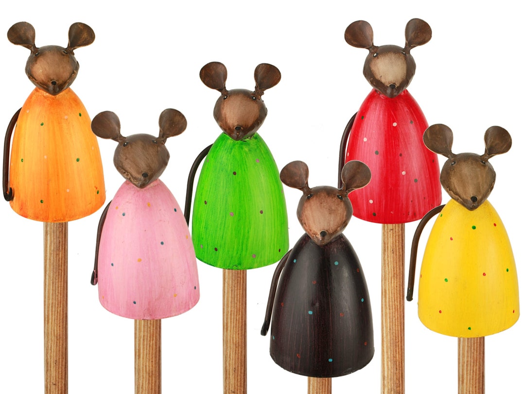 Fence Stool Mouse | Metal Fence Figure | Garden Fence Figure | Mice ...