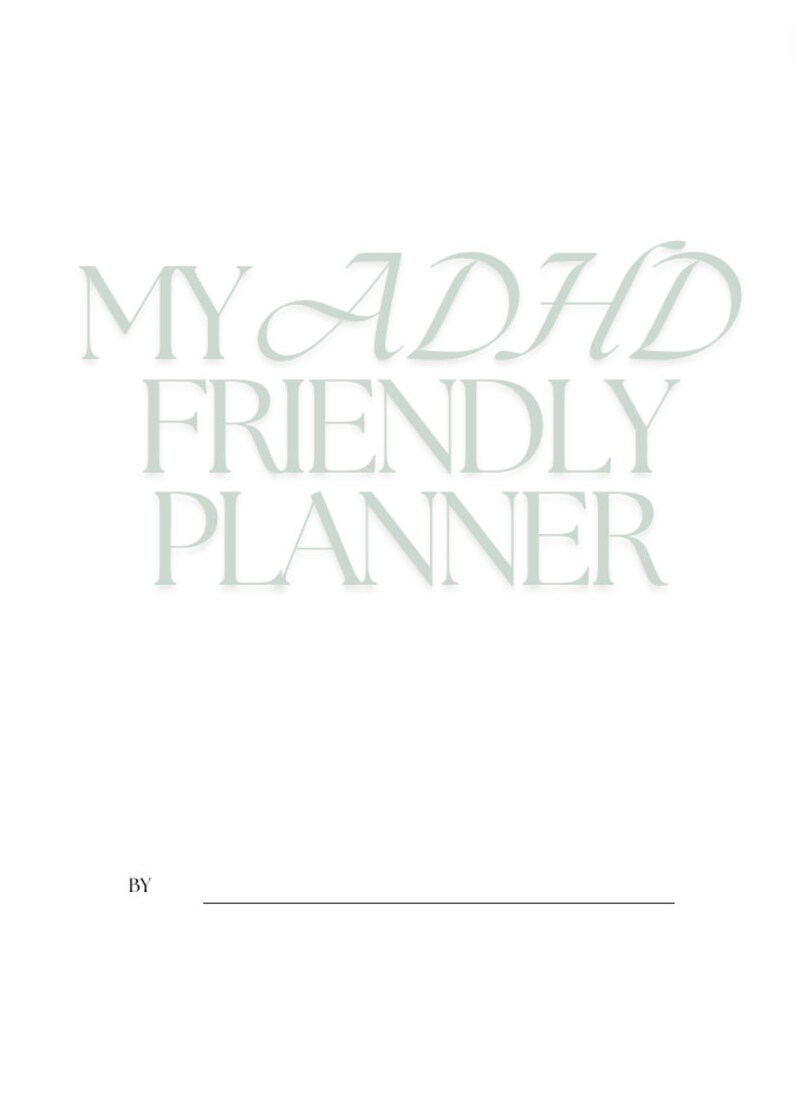 ADHD Friendly Planner - Etsy