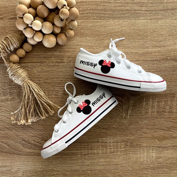 Minnie Mouse Converse - Etsy