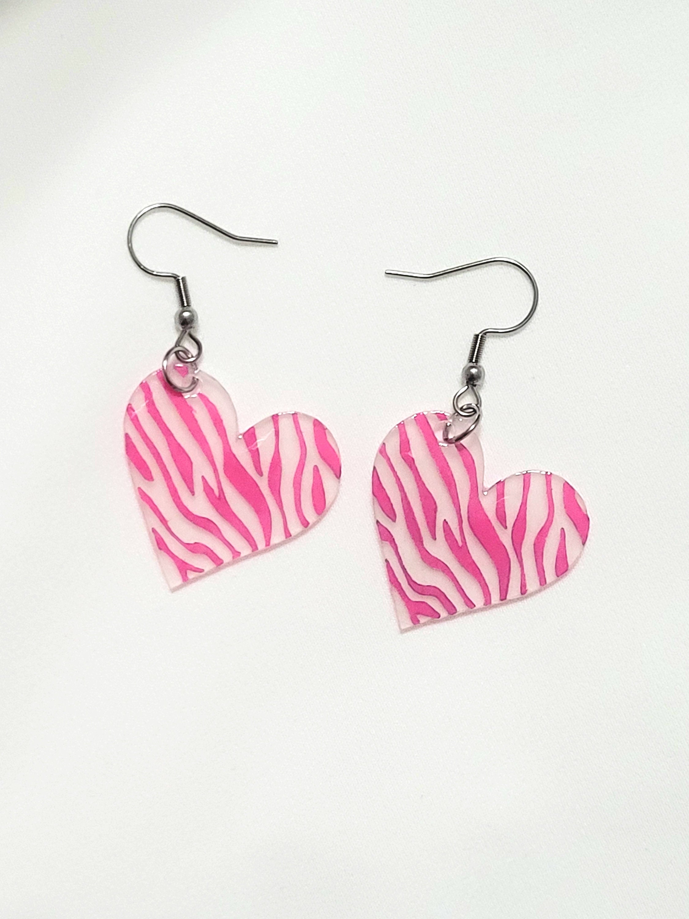Pink Zebra Hearts