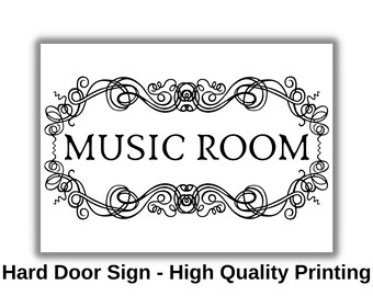 Music Room Door Sign - Etsy
