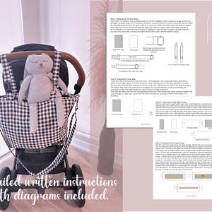 Quilted Stroller Bag Sewing Pattern| DIY Baby Shower Gift, Sewing ...