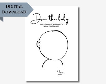 Draw the Baby Baby Shower Games - Etsy