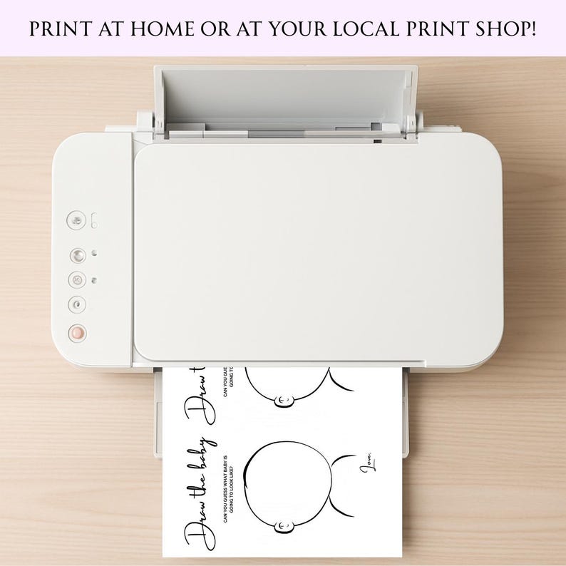 Draw the Baby - Instant Download, Baby Shower Games, Draw Baby, DIY Fun ...