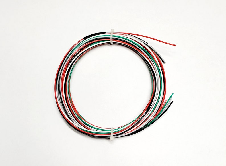 Hookup Wire, 24 AWG Mil-spec Wire PTFE Insulated, Stranded, Silver Plated Copper, Assortment, 50 ...