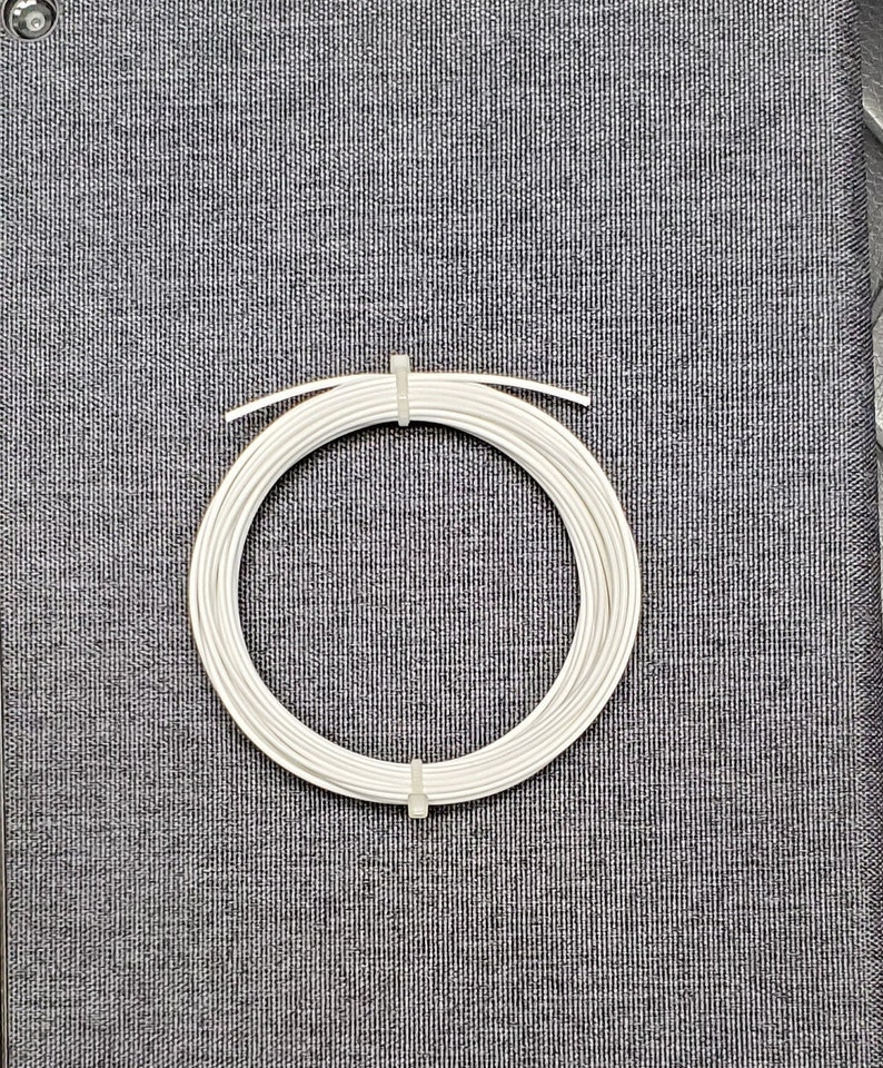 White Hookup Wire, Mil-spec, M16878/4 22 AWG, 600V, PTFE Insulation, Stranded Silver Plated ...