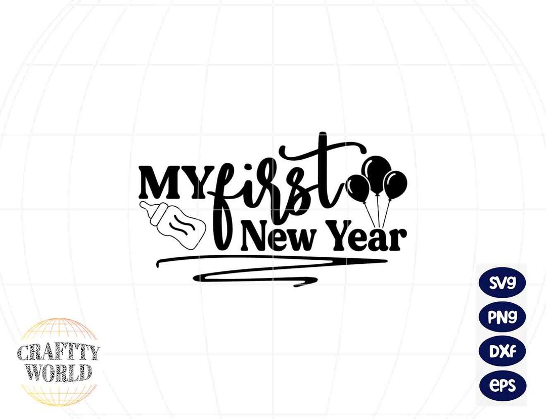 My First New Year Svg Hello 2023 Svg Cheers to the New Year - Etsy
