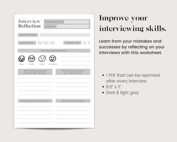 Interview Skills Worksheet Career Development Interviews | PDF