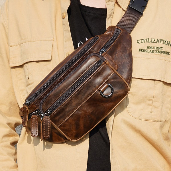 Leather Hip Bag - Etsy