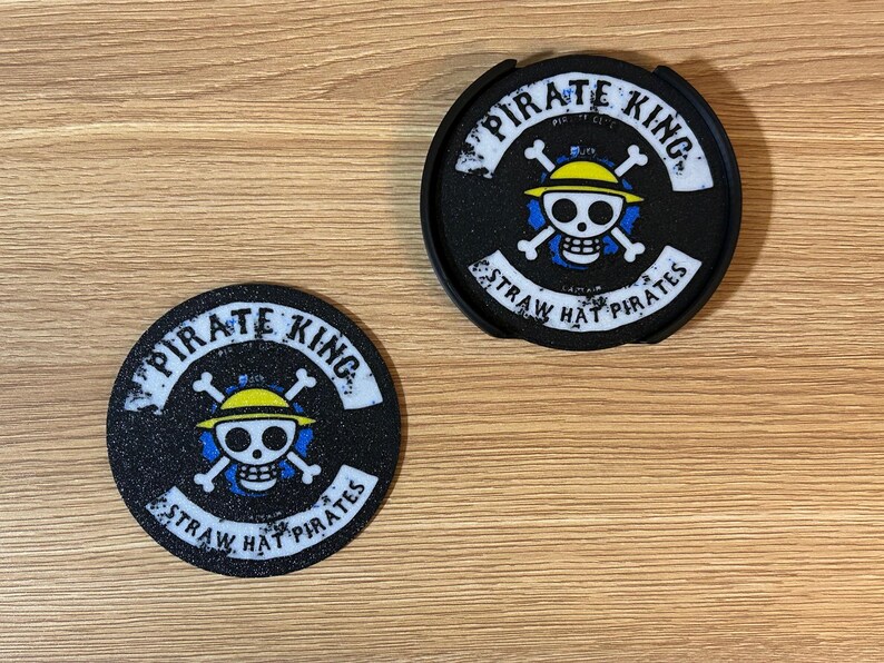 One Piece Coasters: 3D Printed Anime Decor, Set of 4 - Etsy