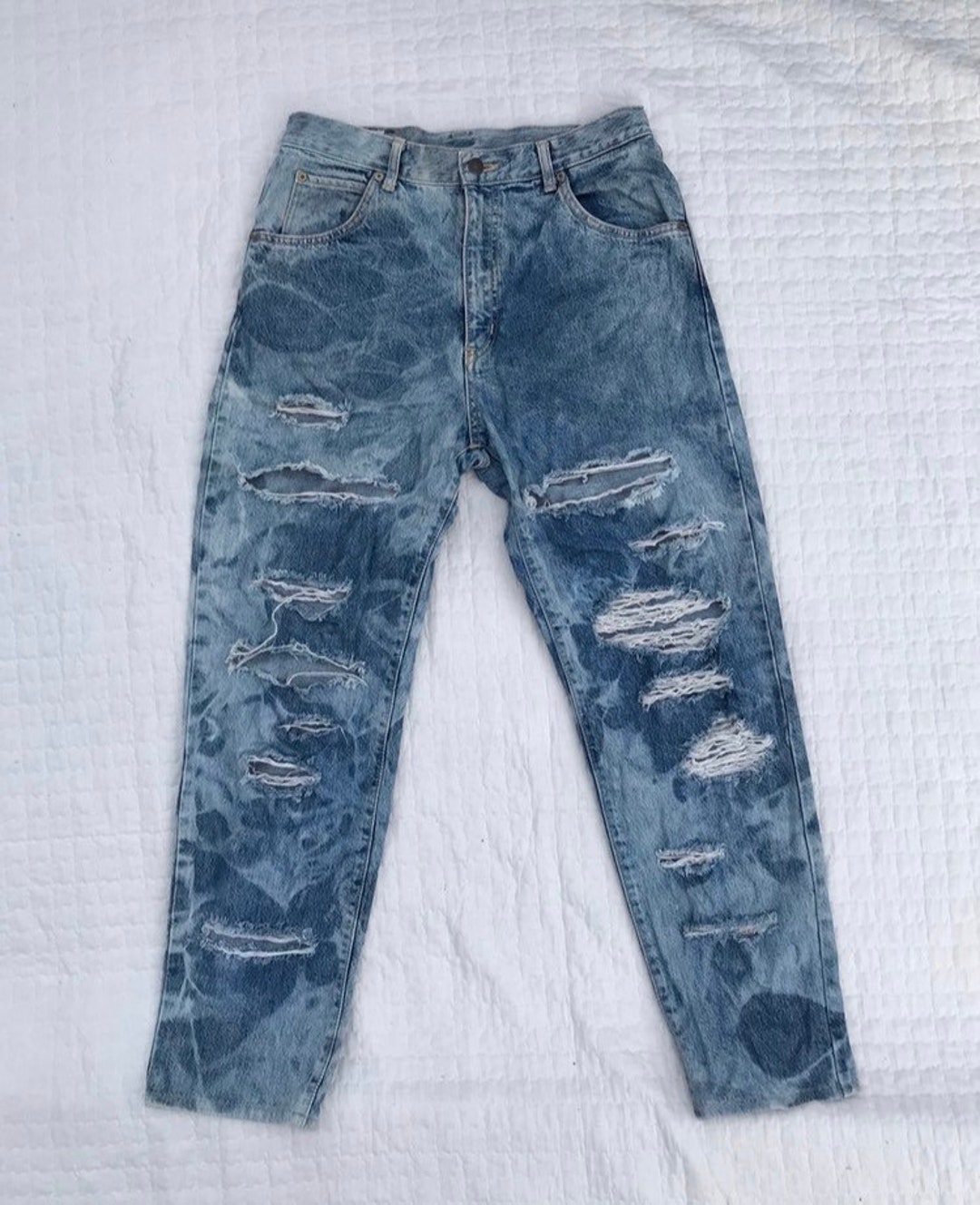 Distress Acid Wash Denim by Edwin - Etsy