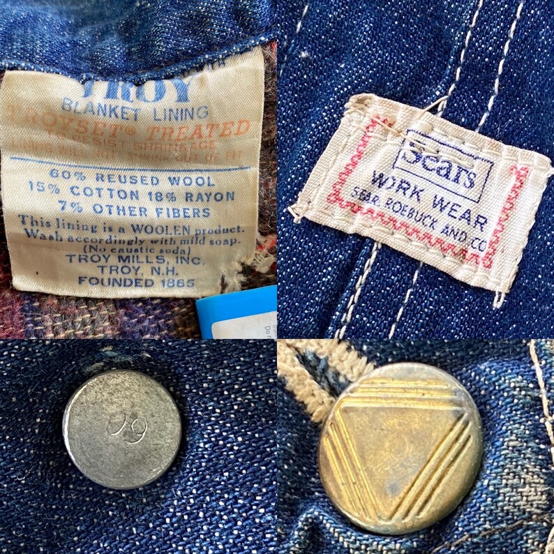 True Vintage 50s Sears Denim Chore Jacket - Etsy