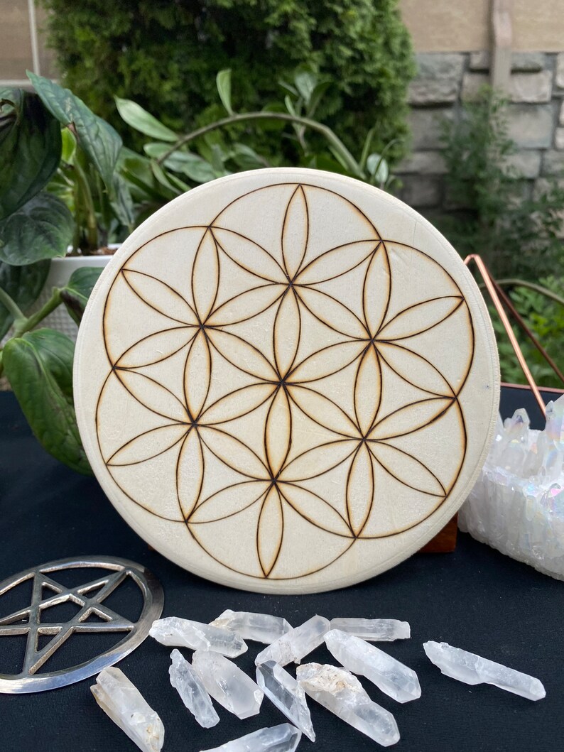 Crystal Grid for Charging Crystals- Flower of Life - Etsy