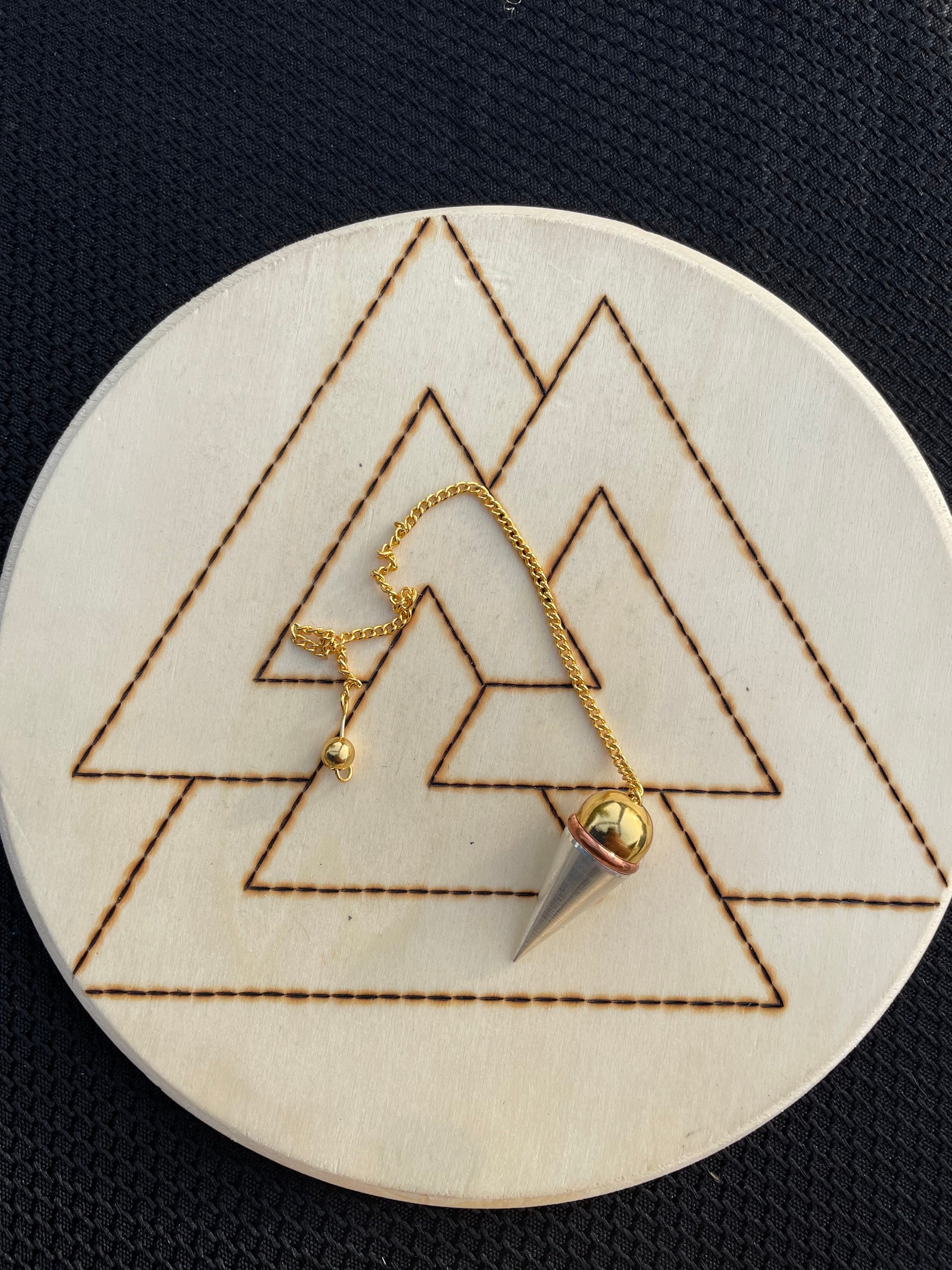 Crystal Grid for Charging Crystals- Valknut Knot of the Slain-stitching ...