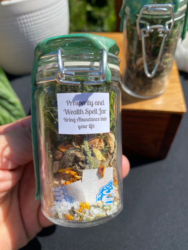 Prosperity and Wealth Spell Jar, Manifest Abundance - Etsy