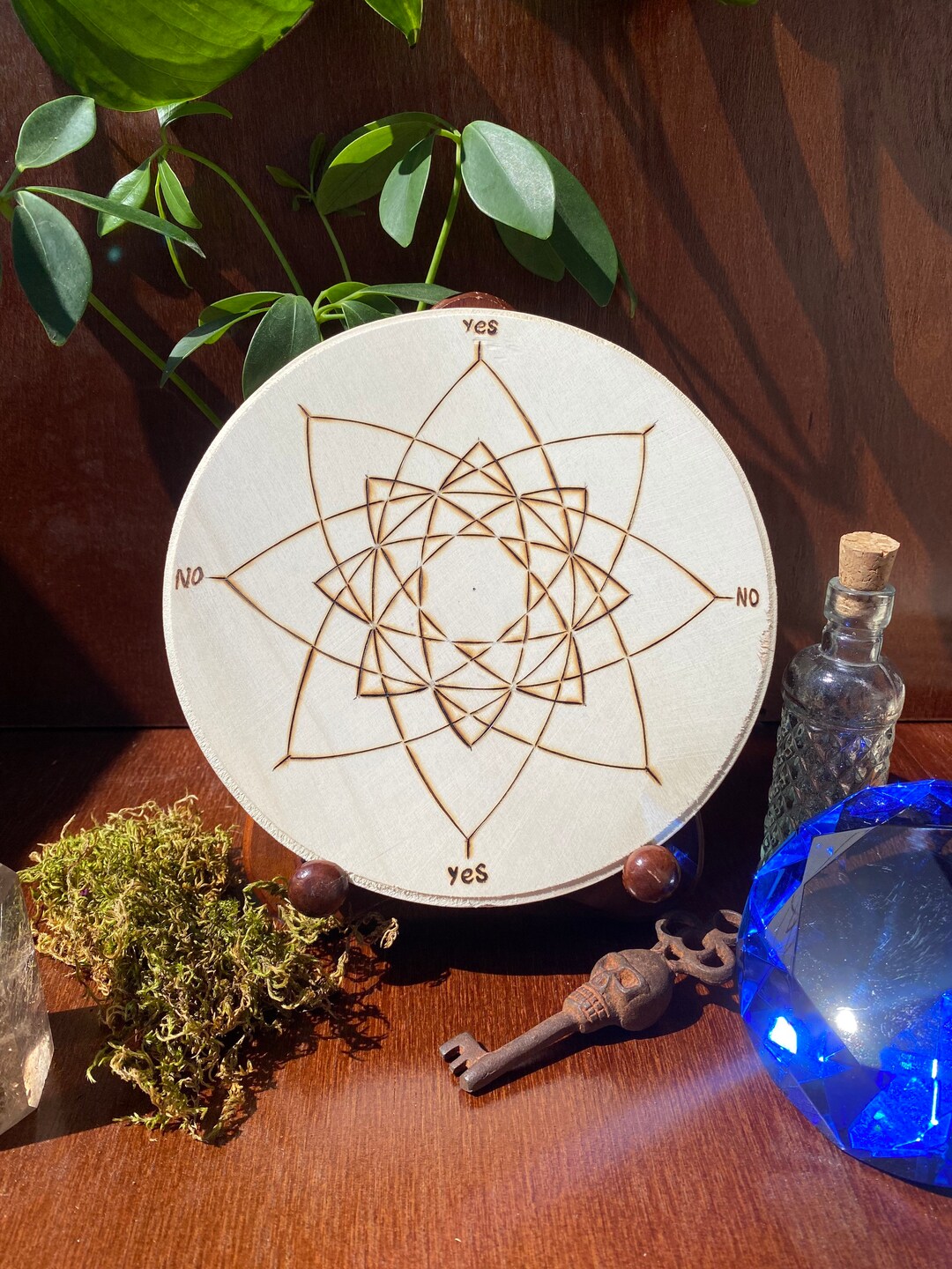 Hand Drawn and Hand Burned Pendulum Board-compass Star - Etsy