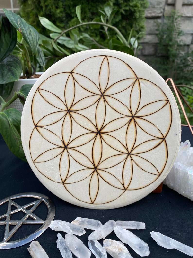 Crystal Grid for Charging Crystals- Flower of Life - Etsy