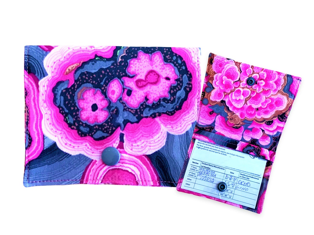 Stylish Fabric Card Case Car Registration & Insurance, Credit Cards/vax ...