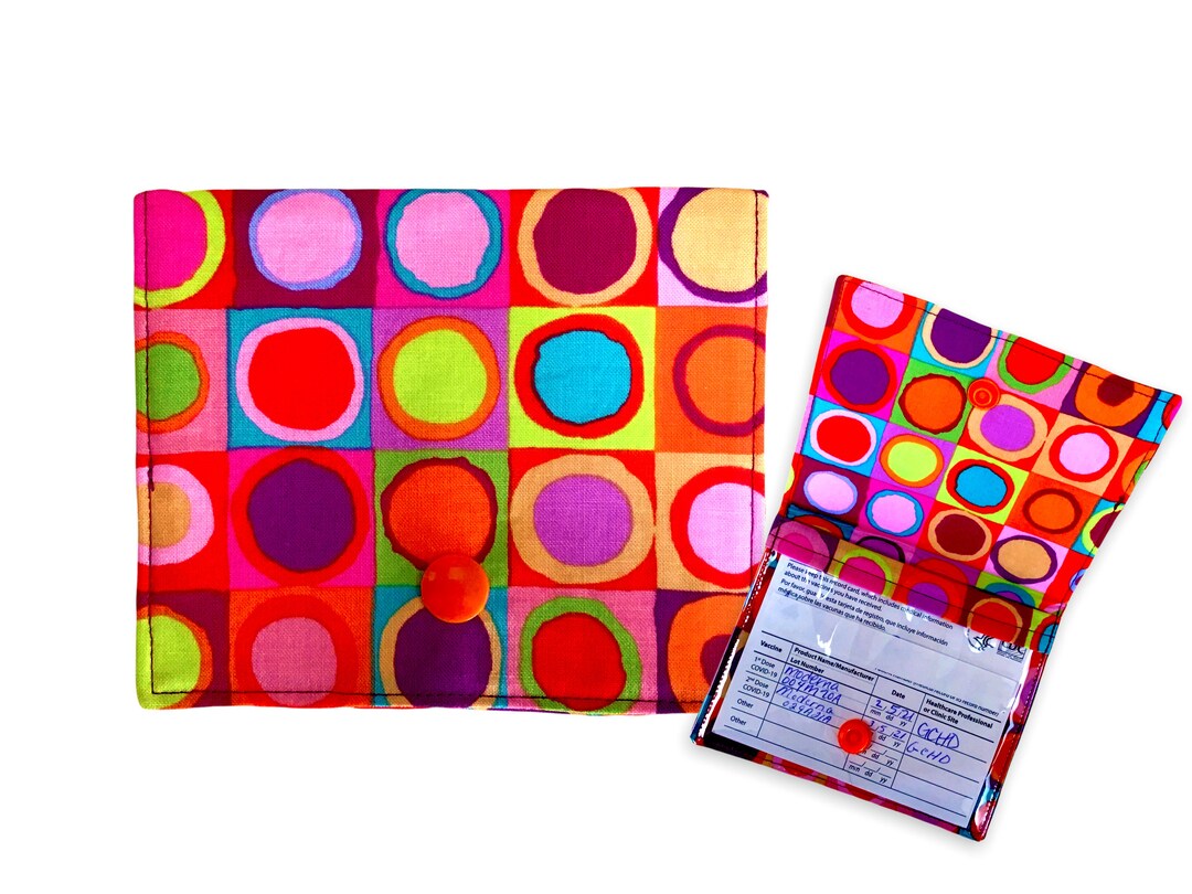 Stylish Fabric Card Case Car Registration & Insurance, Credit Cards/vax ...