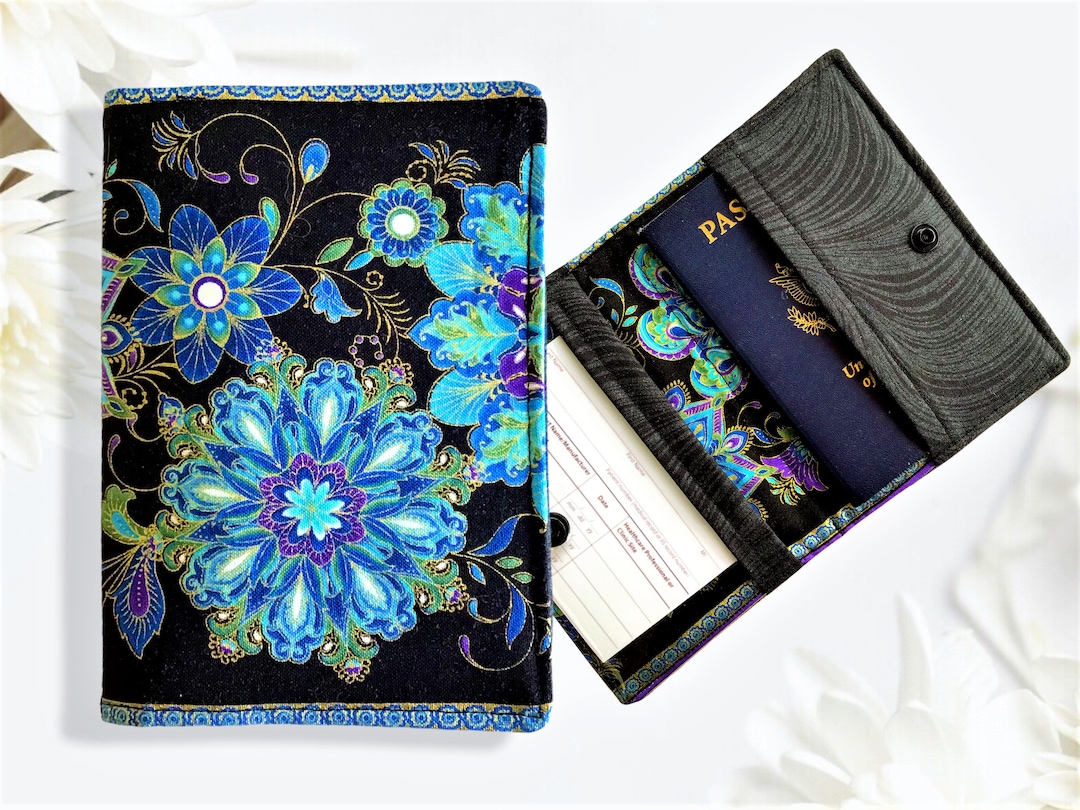 Combination Passport & Travel Card Case, Clear Window Pocket, Interior ...