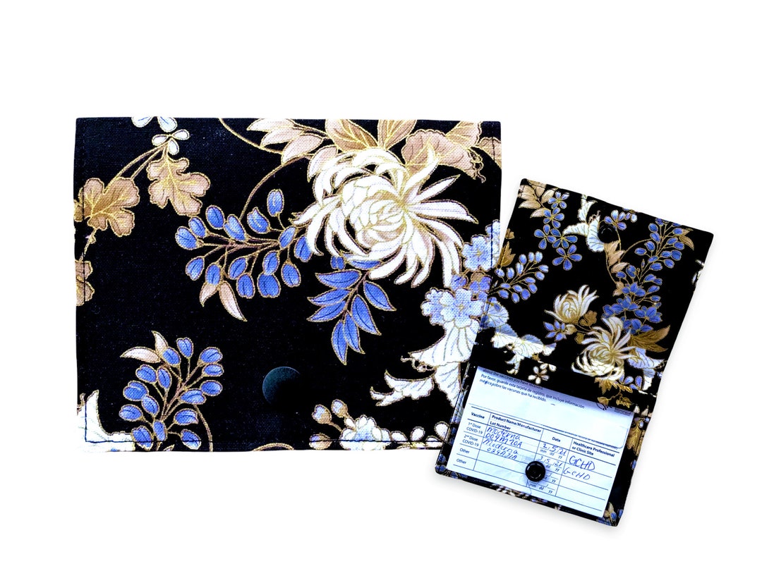 Stylish Fabric Card Case Car Registration & Insurance, Credit Cards/vax ...