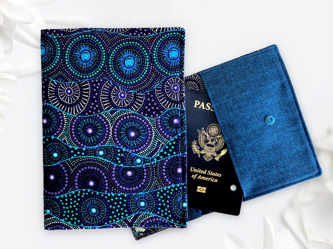 Combination Passport & Travel Card Case, Clear Window Pocket, Snaps ...