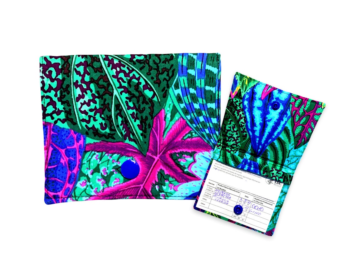 Stylish Fabric Card Case Car Registration & Insurance, Credit Cards/vax ...