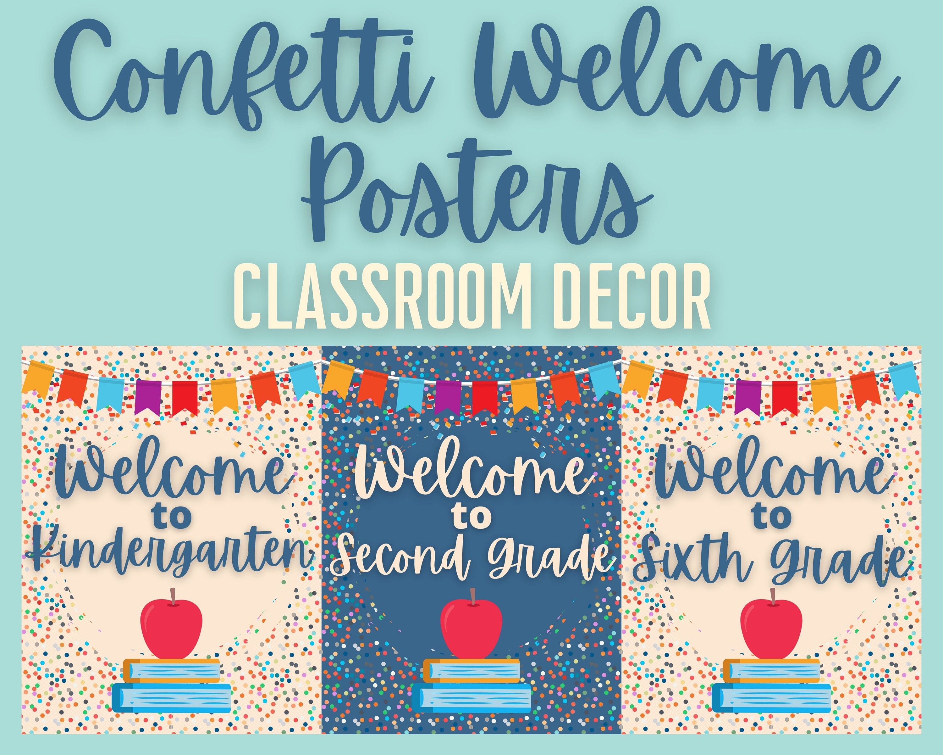 Colorful Confetti Collection Welcome to Classroom Posters Printable ...