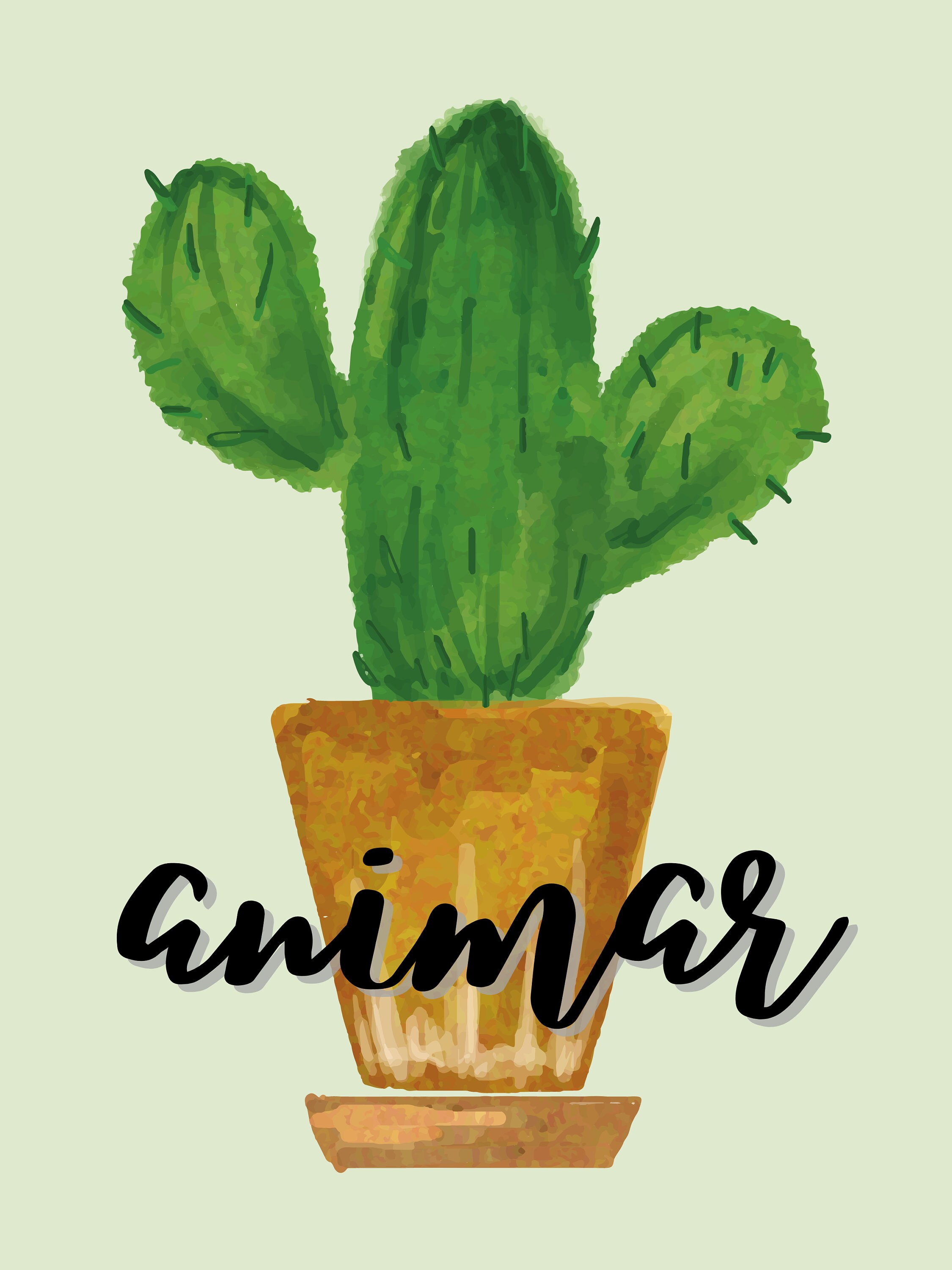 Watercolor Succulents - Spanish | Inspirational Posters Set of 14 ...