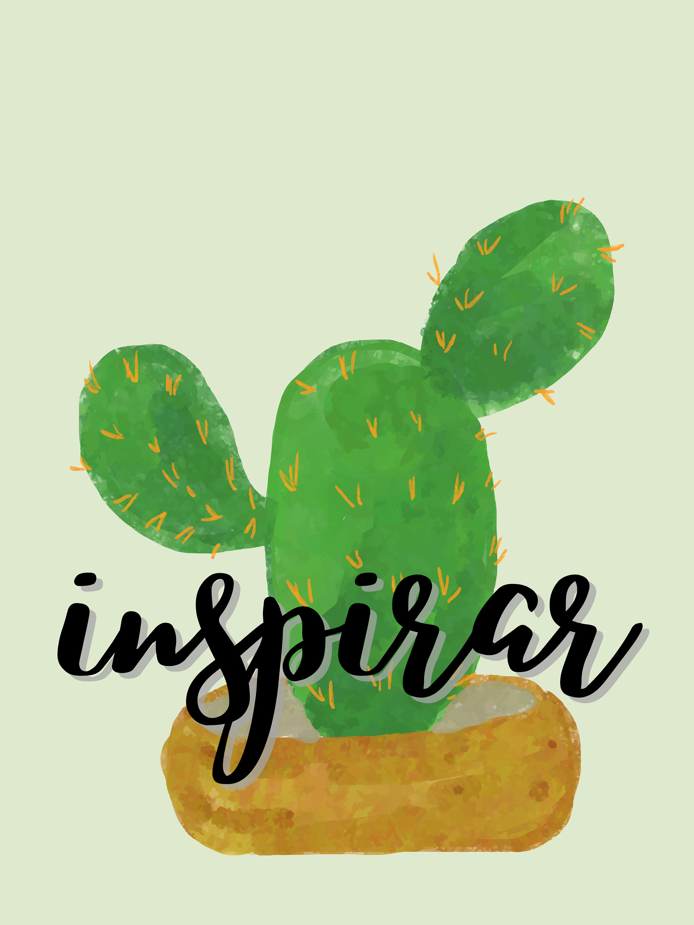 Watercolor Succulents - Spanish | Inspirational Posters Set of 14 ...