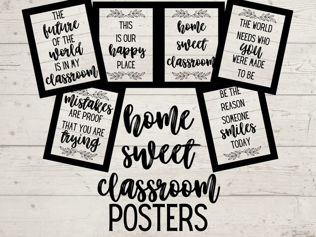 Home Sweet Classroom Theme| Posters Set of 6 | Classroom Decor ...