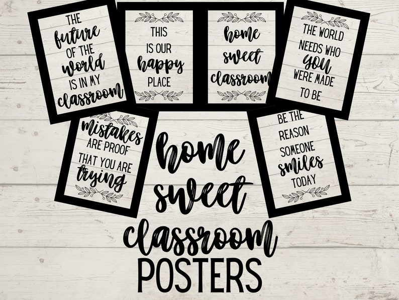 Home Sweet Classroom Theme| Posters Set of 6 | Classroom Decor ...