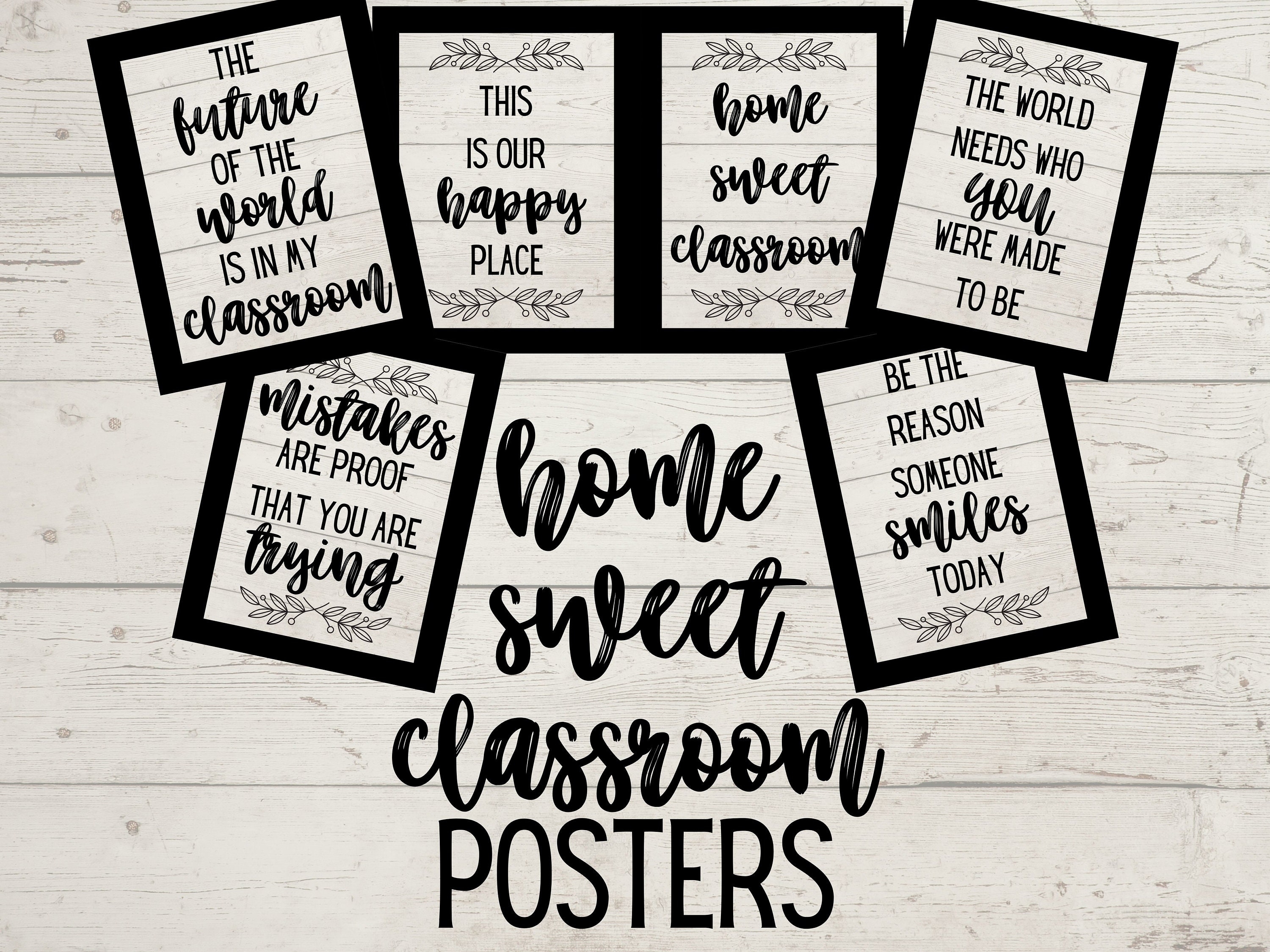 Home Sweet Classroom Theme| Posters Set of 6 | Classroom Decor ...