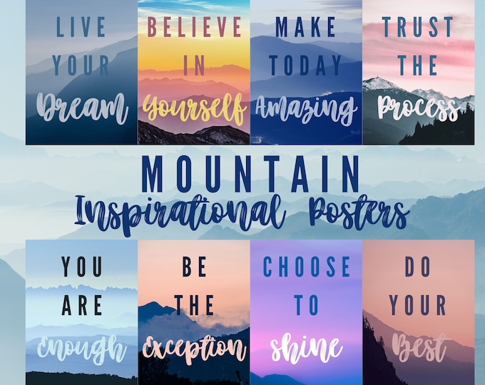 Printable Motivational Posters, Growth Mindset Posters, Camping Theme ...