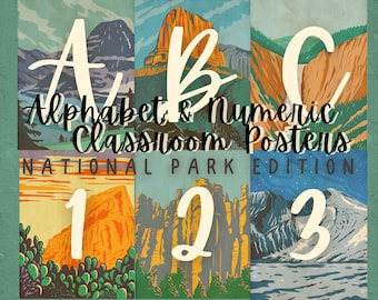National Park Alphabet - Etsy