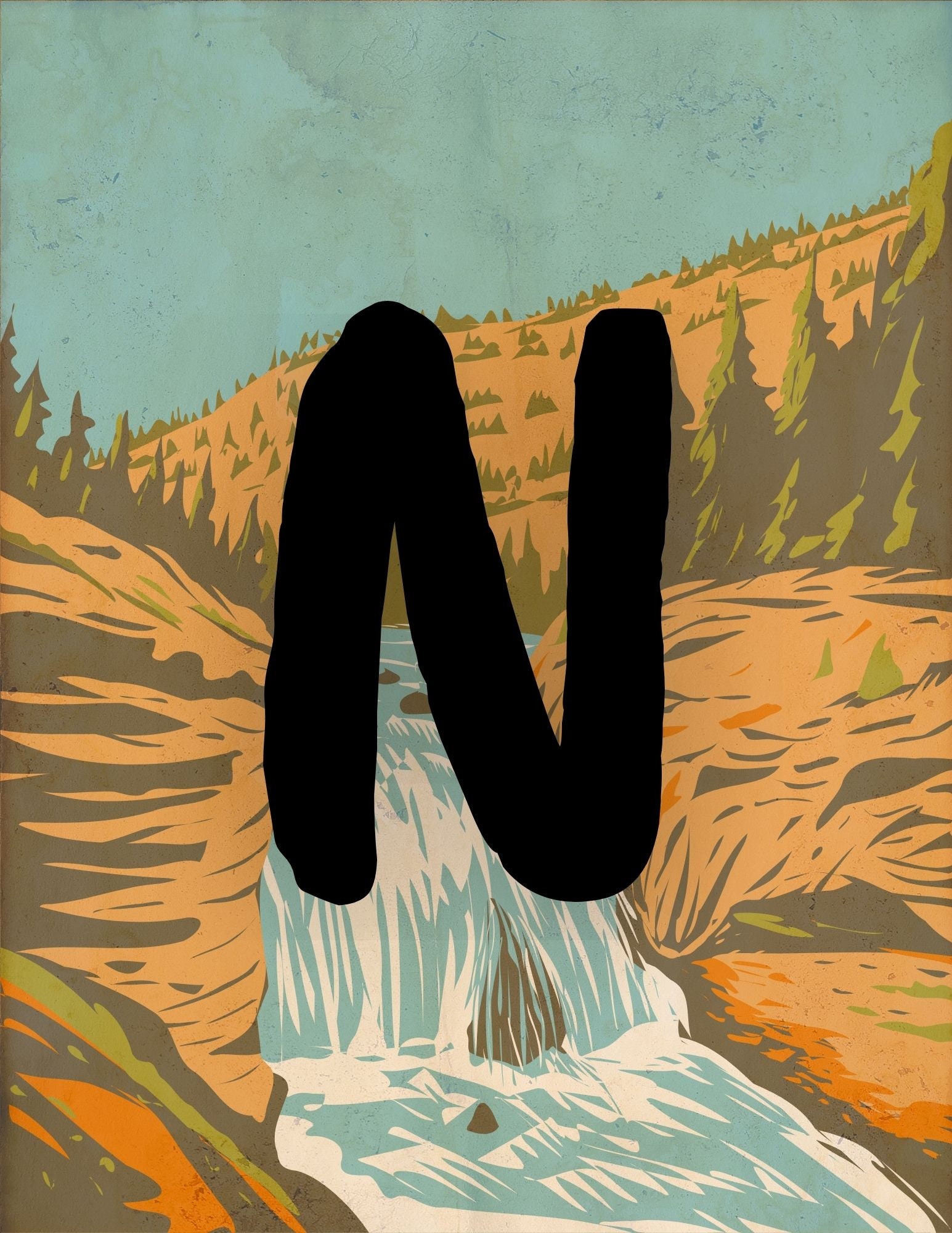Alphabet & Number Posters | National Park Edition - Black Print ...