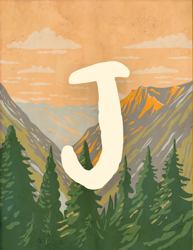 Alphabet & Number Posters National Park Edition White - Etsy