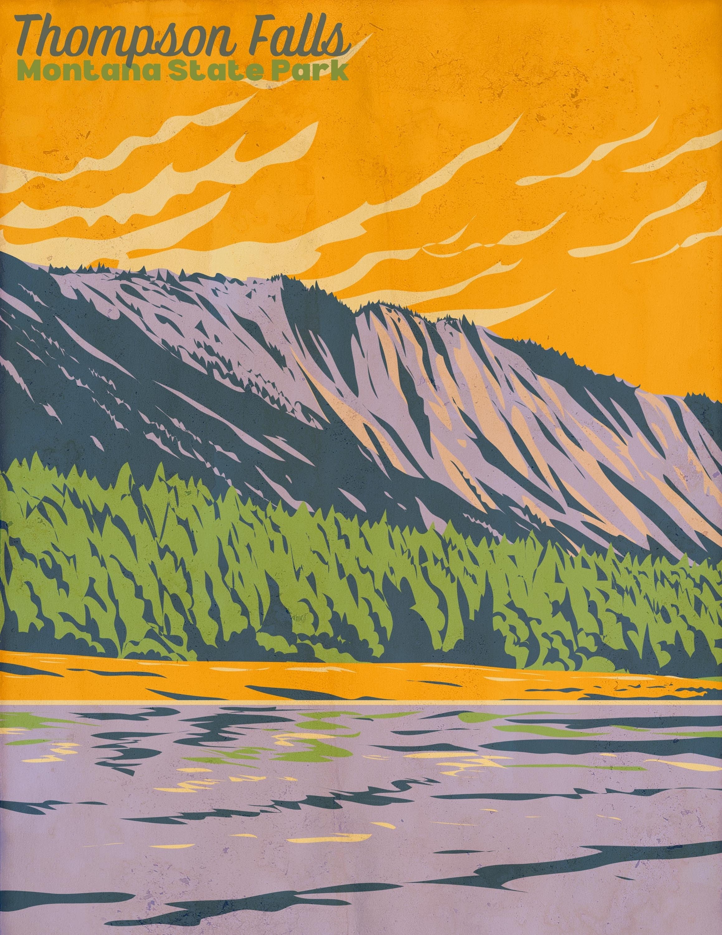 National & State Park Posters With Location Names | Set of 20 ...