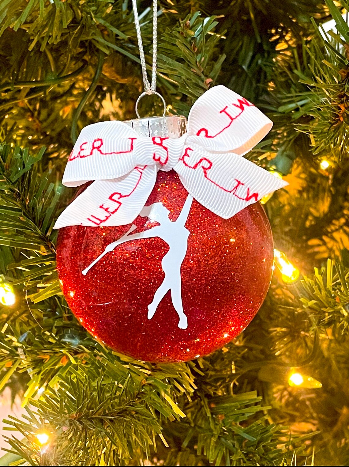 Baton Twirler Christmas Ornament Glitter Personalized Twirler - Etsy