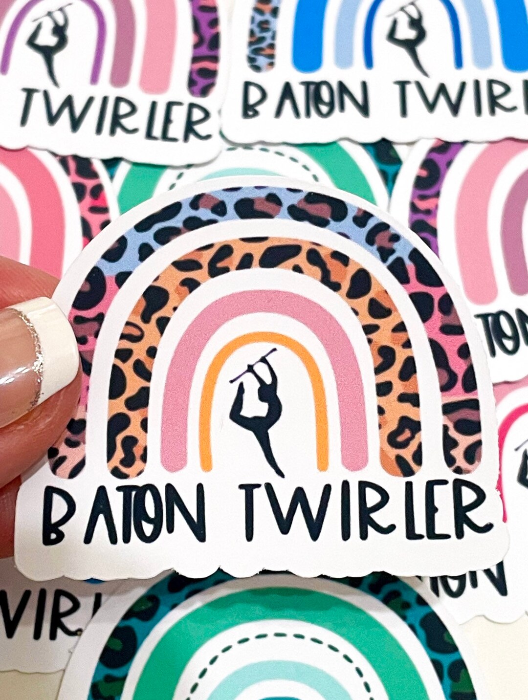 Rainbow Baton Twirler Competition Sticker Twirler Gift Baton Stickers ...