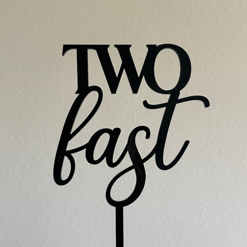 Two Fast Cake Topper - Etsy