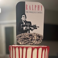 Scarface Cake Topper: Tony Montana, the World is Yours Birthday Decor ...