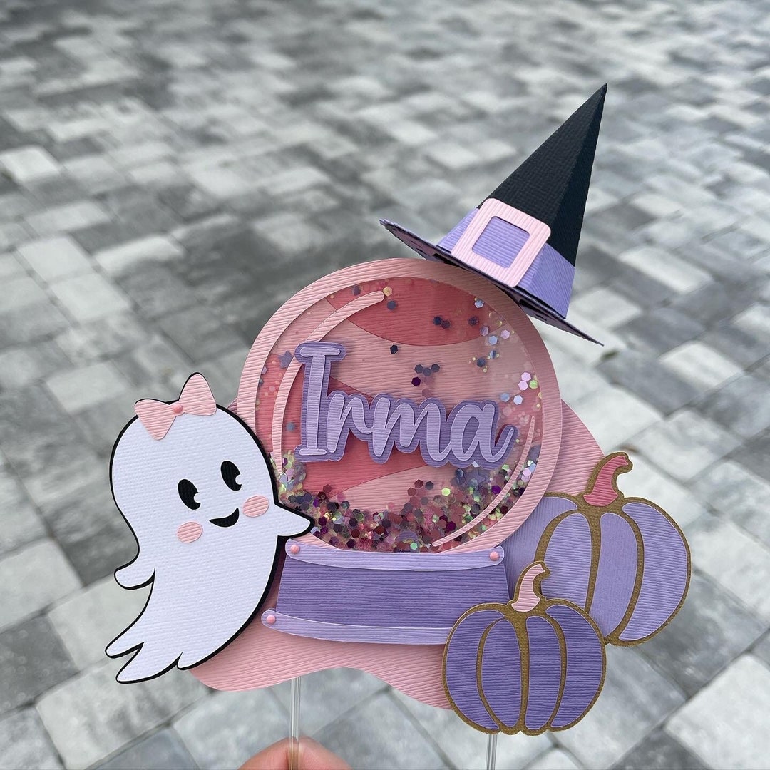 Halloween Topper, Spooky Cute Shaker Topper, Cute Ghost Shaker Cake ...