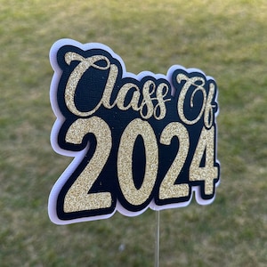 Class of 2024 Cake Topper Charm, Graduation Cake Topper, Grade Cake ...