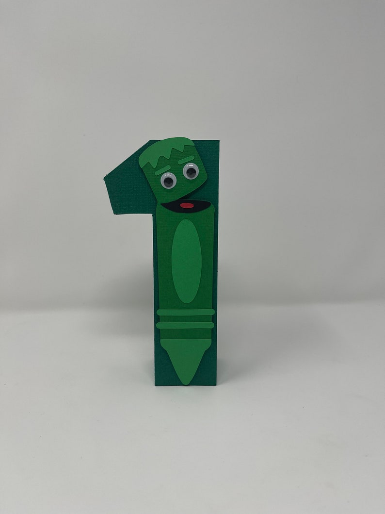 Color Crew 3D Letter or Number: Crayon Birthday Party Decor - Etsy