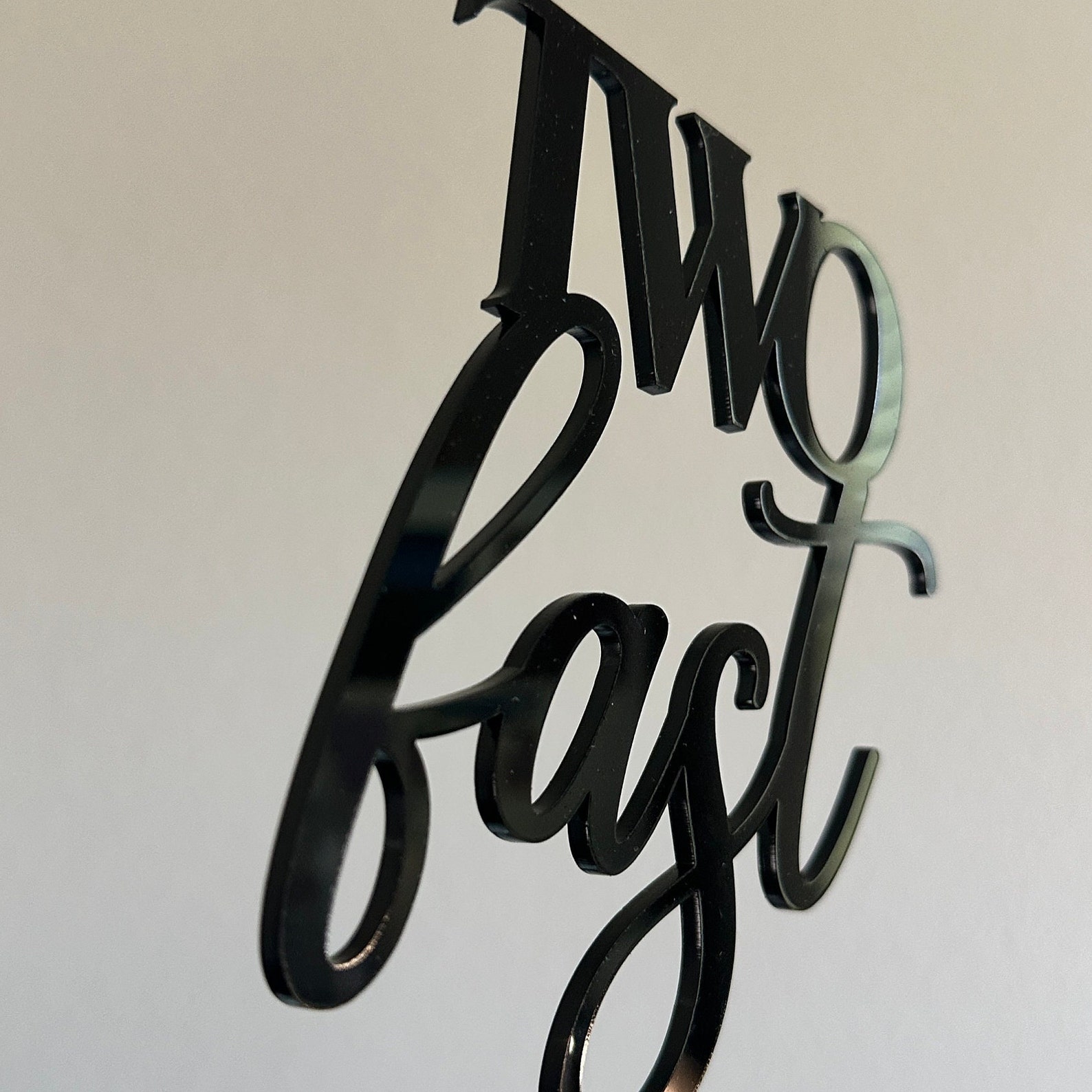 Two Fast Acrylic Cake Topper: Race Car 2nd Birthday - Etsy