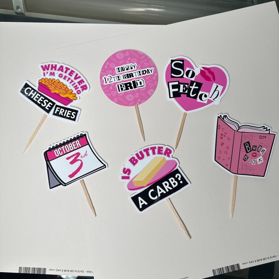 Mean Girls Cupcake Topper, Movie Personalized Cup Cake Topper, Burn ...