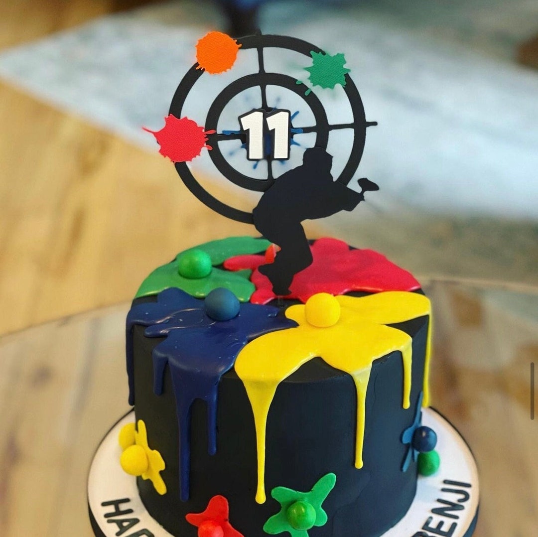 Paintball Cake Topper, Paintball Birthday Party, Paintball Party - Etsy
