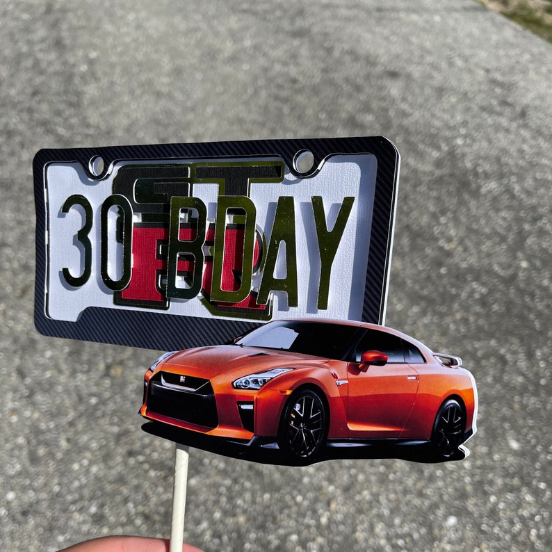 Personalized Race Car Cake Topper: Nissan GTR, Car Enthusiast - Etsy
